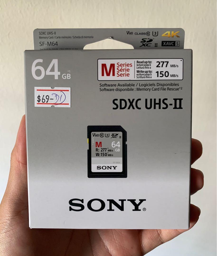 [BNIB] Sony 64GB SDXC UHS-II V60 SD Card (SF-M64), Mobile Phones ...