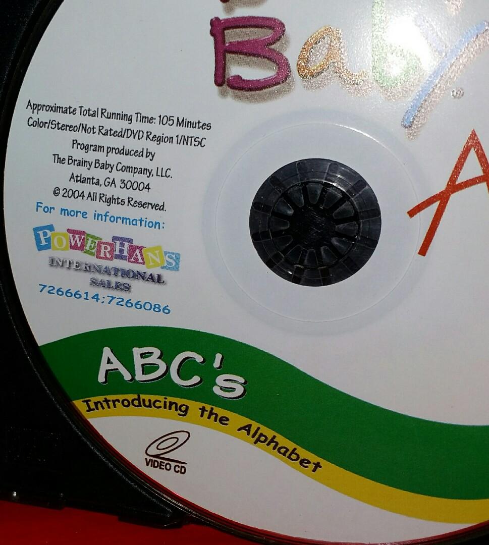 BRAINY BABY, ABC's Introducing The Alphabet VCD, Hobbies & Toys, Music ...