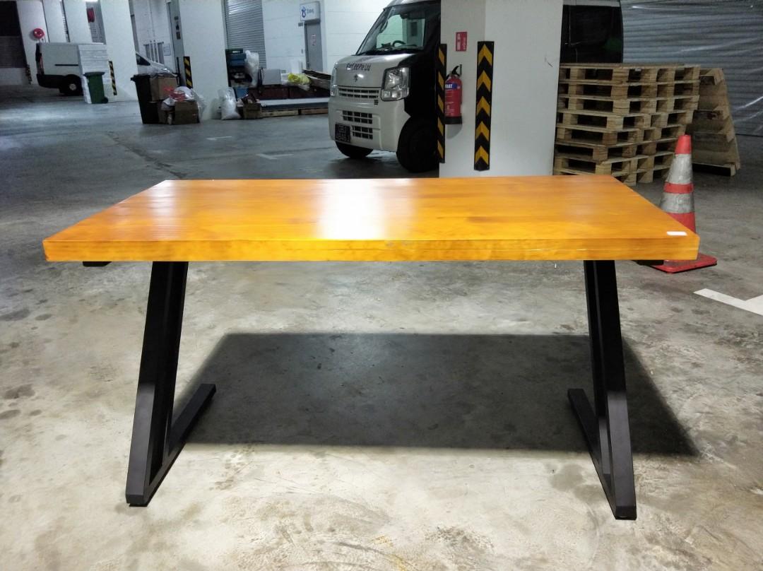 CLANCY INDUSTRI Series Solid Wood Study Table, Furniture & Home Living ...