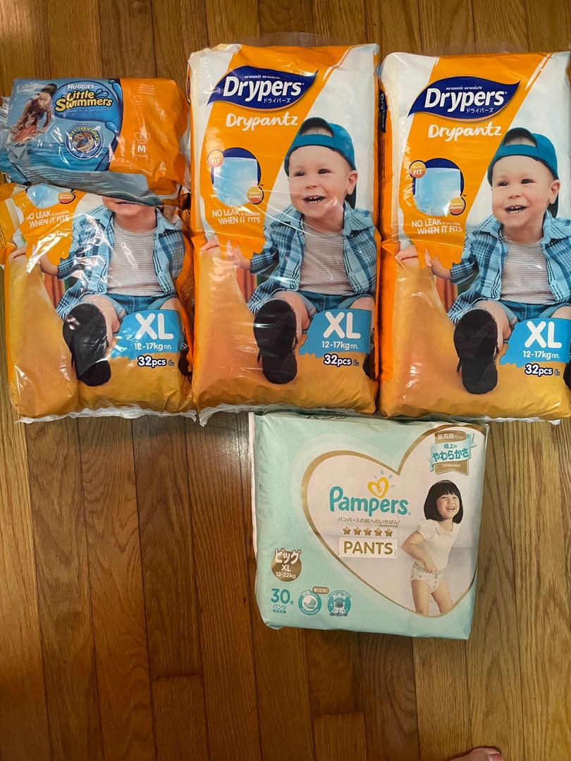 Drypers and pampers xl diapers, Babies & Kids, Bathing & Changing ...