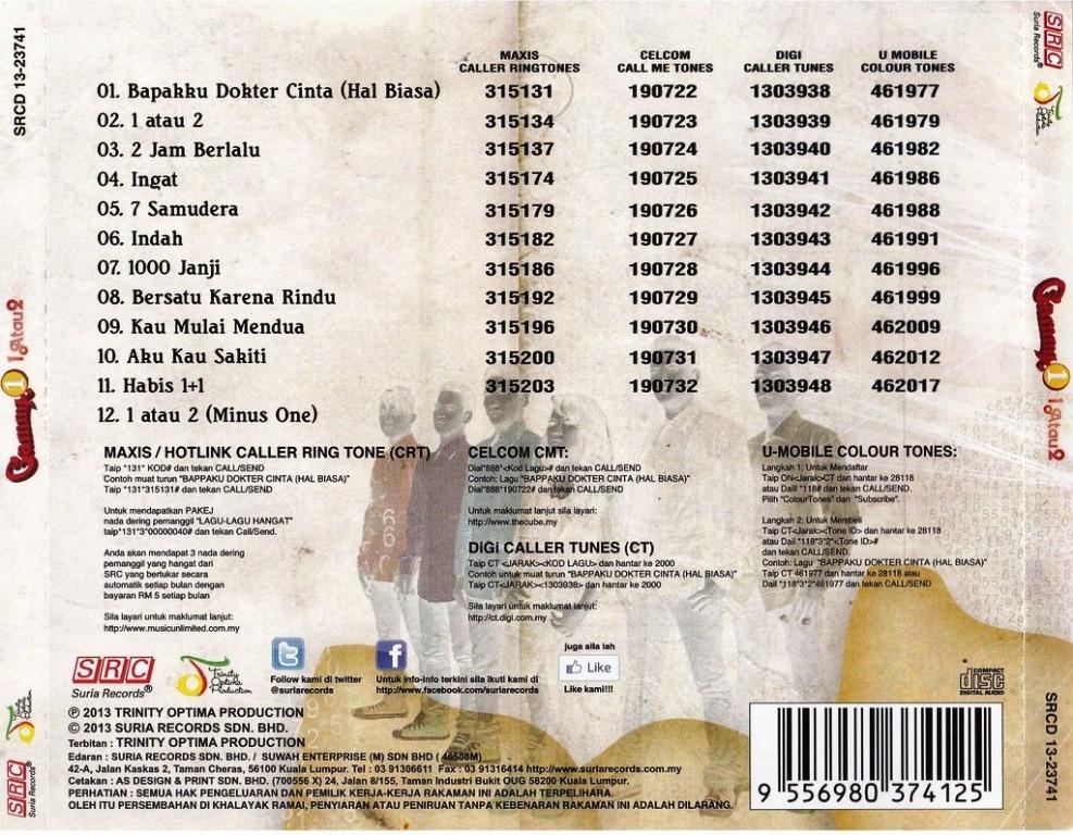 Gamma1 - 1 Atau 2 CD Lagu Pop Indonesia Original New And Sealed ...