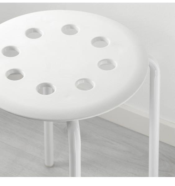 Ikea Marius white stools, Furniture & Home Living, Furniture, Tables ...