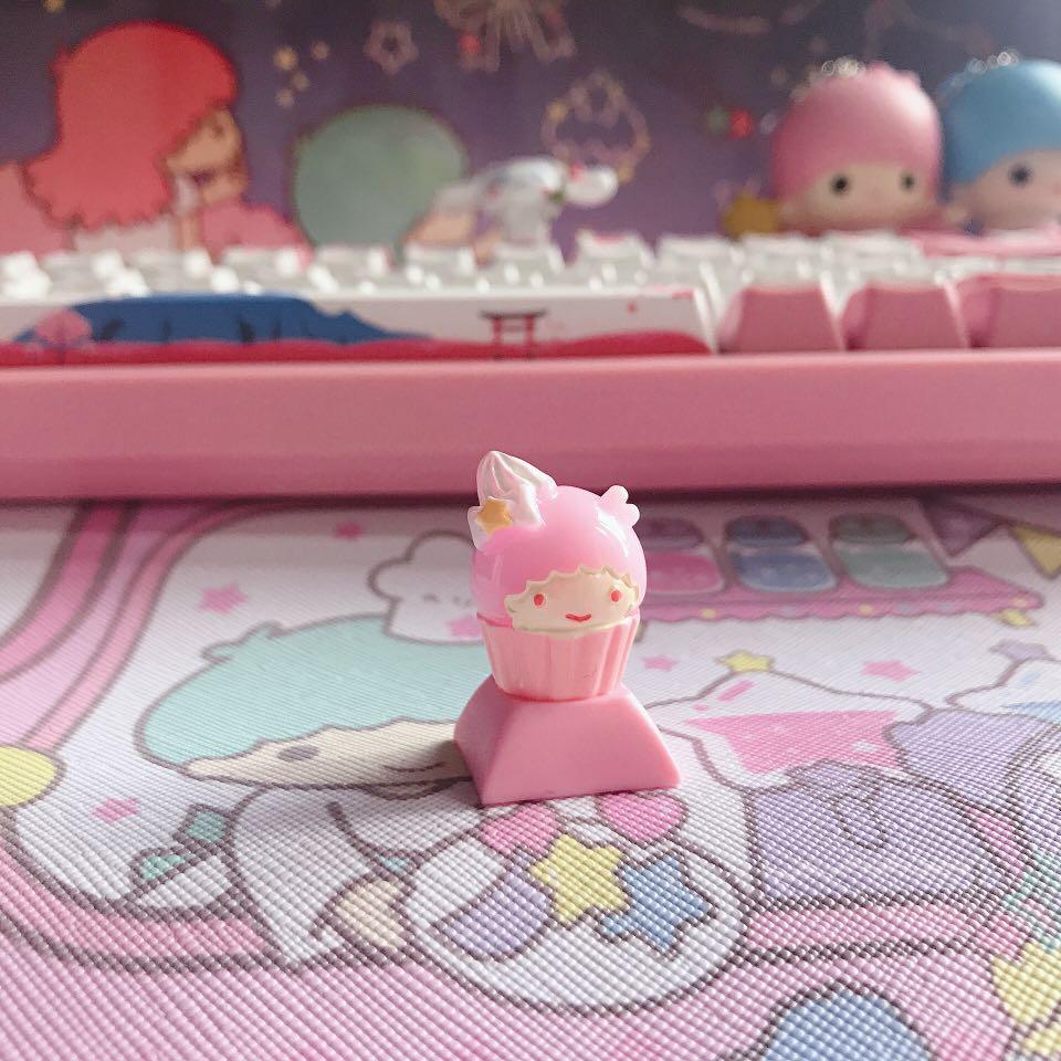 Kawaii Sanrio Keycaps Cupcake DSA profile PBT material Kiki and Lala ...