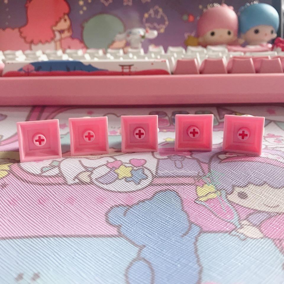 Kawaii Sanrio Keycaps Cupcake DSA profile PBT material Kiki and Lala ...