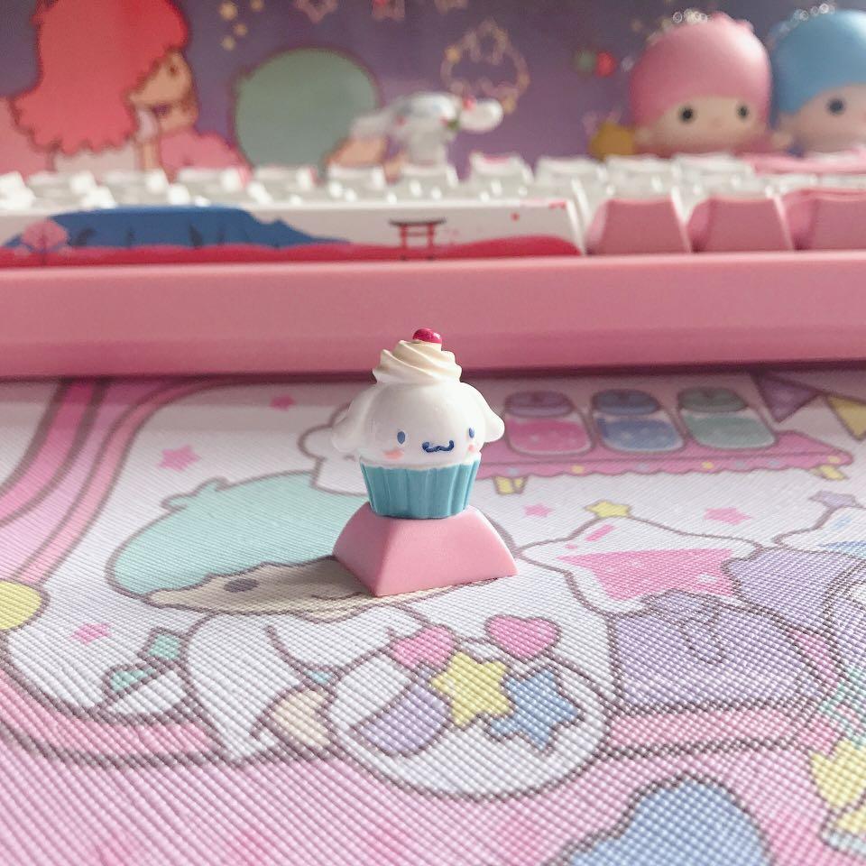 Kawaii Sanrio Keycaps Cupcake DSA profile PBT material Kiki and Lala ...