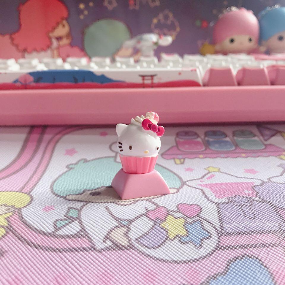 Kawaii Sanrio Keycaps Cupcake DSA profile PBT material Kiki and Lala ...