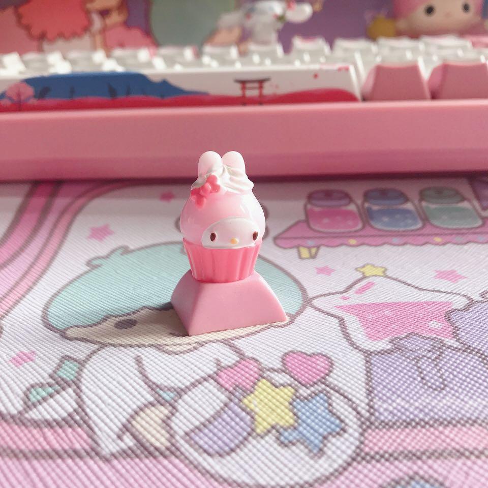 Kawaii Sanrio Keycaps Cupcake DSA profile PBT material Kiki and Lala ...