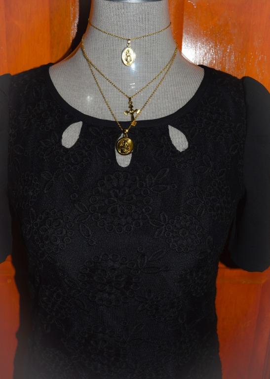 Lace Black Dress cut out chest, Women's Fashion, Dresses & Sets ...