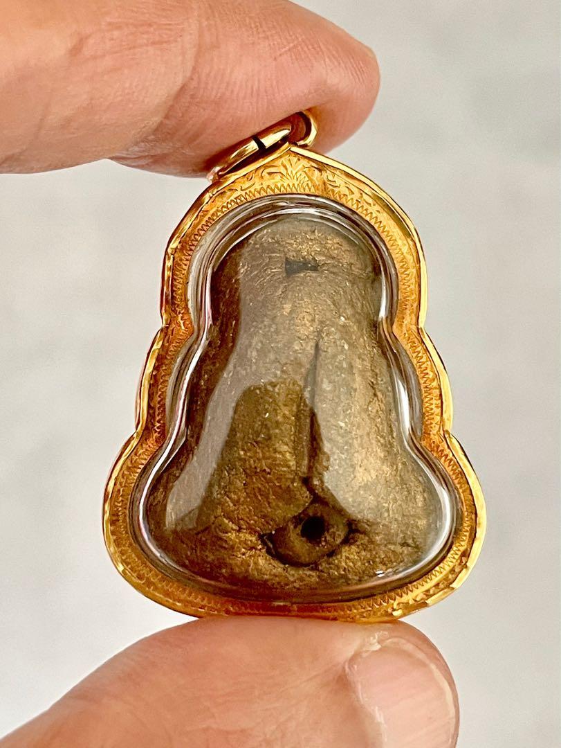 Lp Tim Phra Pidta Wat Lahanrai w/Salika Takrut Med Prakam Chanting Bead ...