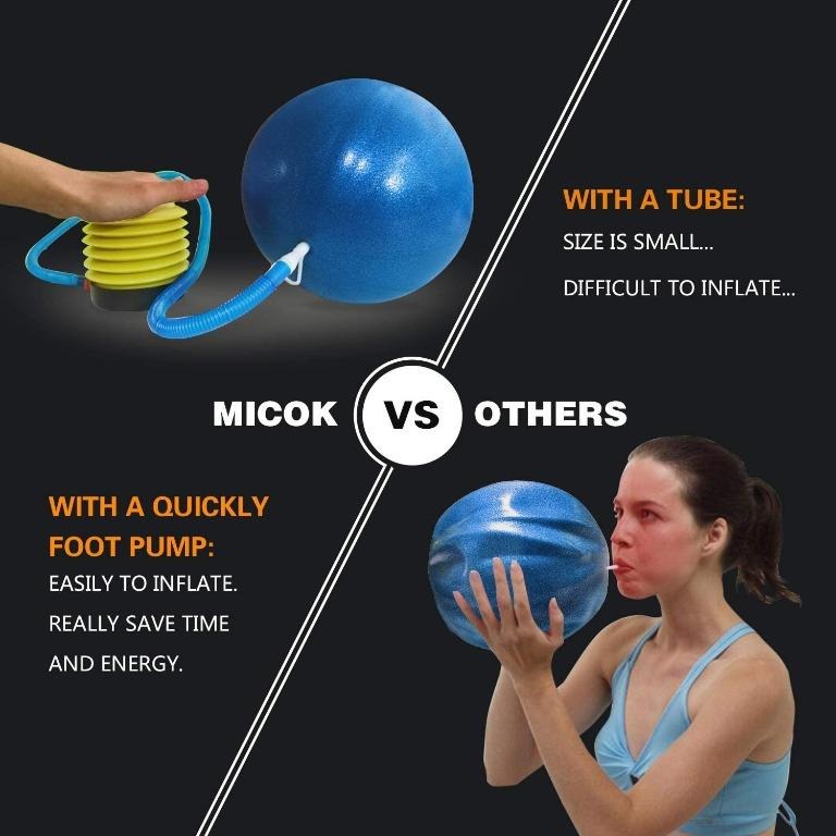 MICOK Pilates Ball, Barre Ball, Mini Exercise Ball, 9 Inch-Small Bender ...