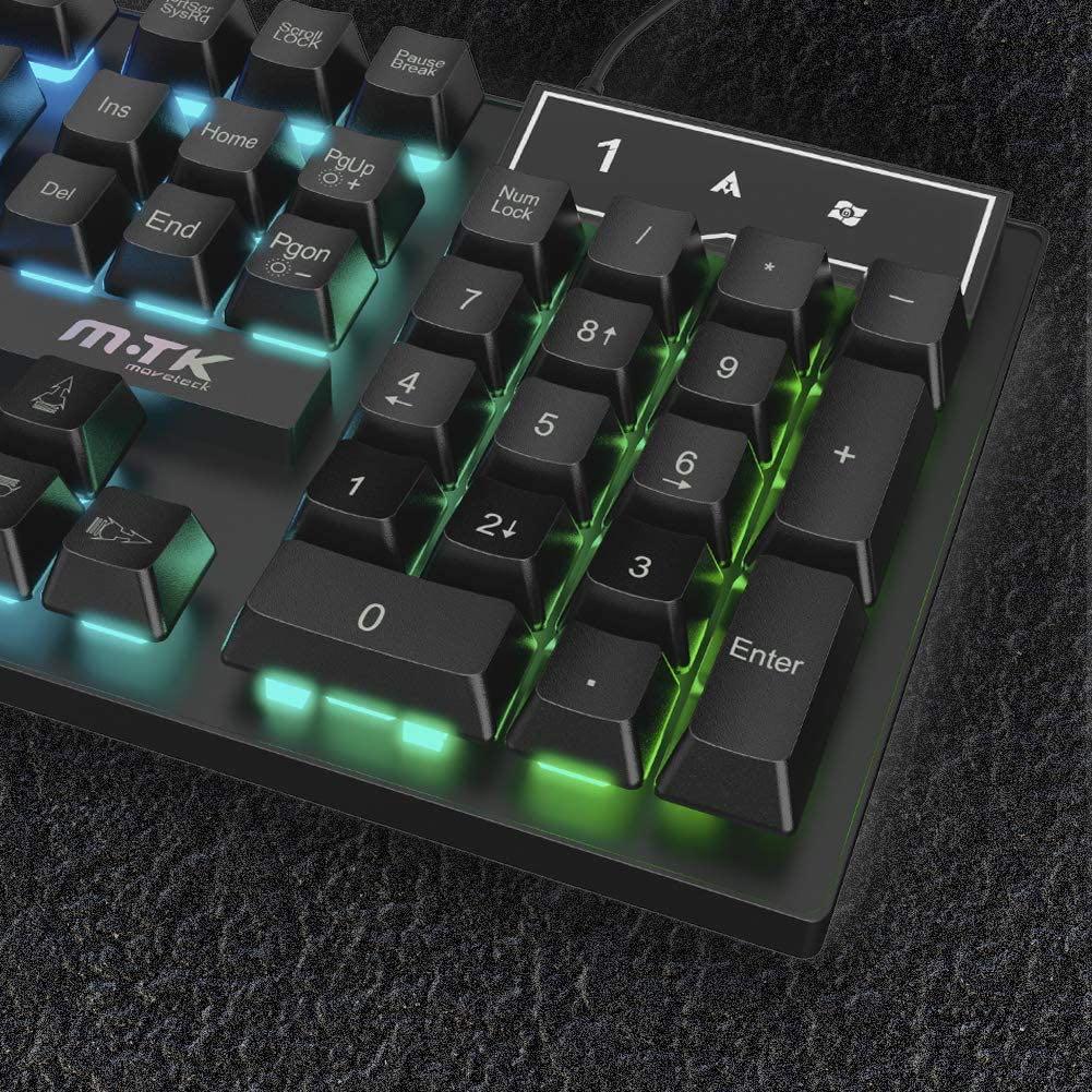 M-T-K Gaming keyboard and mouse combo GT813,4D optical mouse,Back lit ...