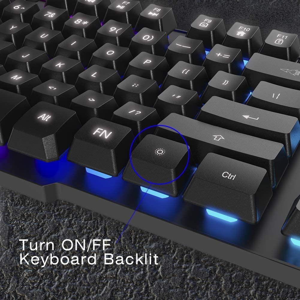 M-T-K Gaming keyboard and mouse combo GT813,4D optical mouse,Back lit ...