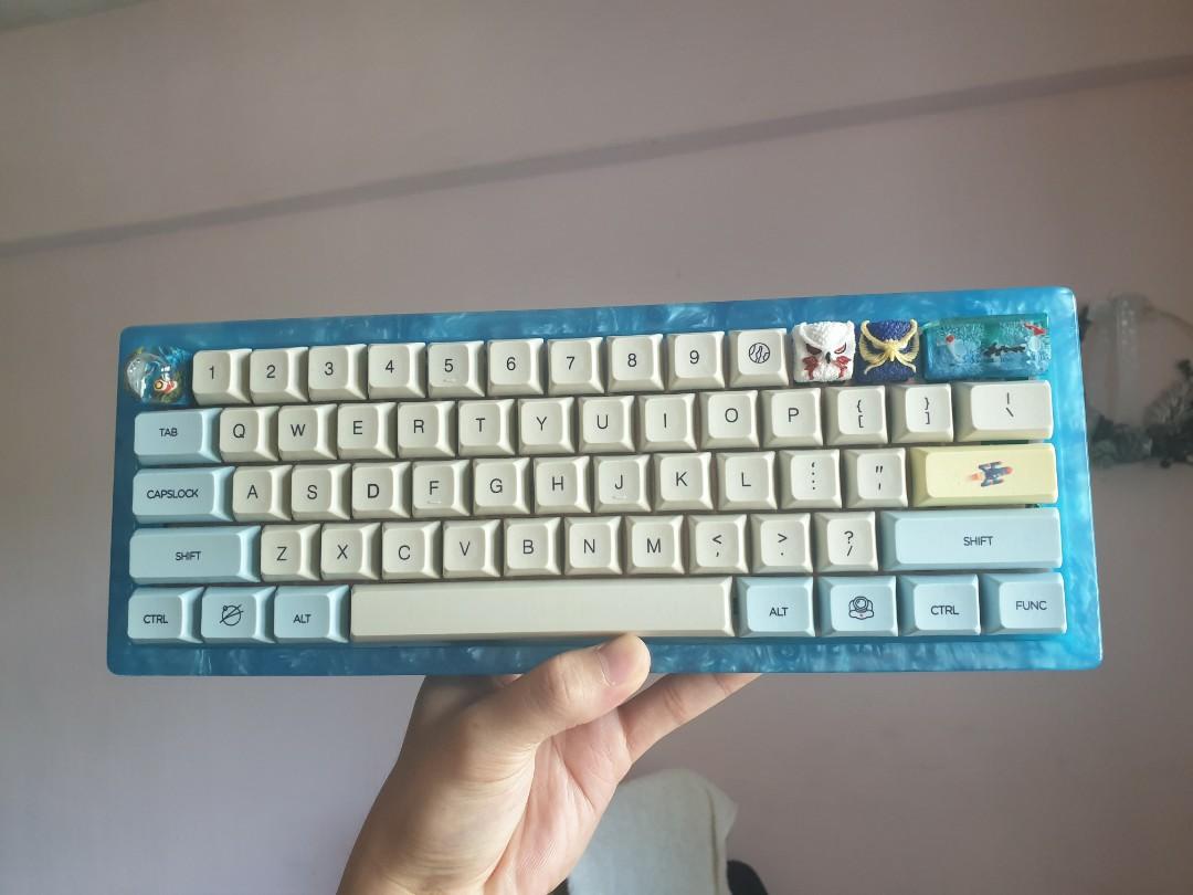 "Ocean Blue" Resin Mechanical 60% Keyboard Case, Computers & Tech ...