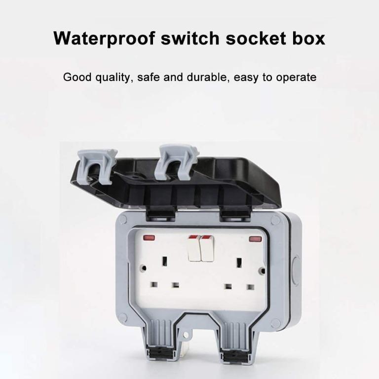 Outdoor Sockets Waterproof Double Socket, Wall Electrical Outlets, IP66 ... Outdoor Sockets Waterproof Double Socket, Wall Electrical Outlets, IP66 ...