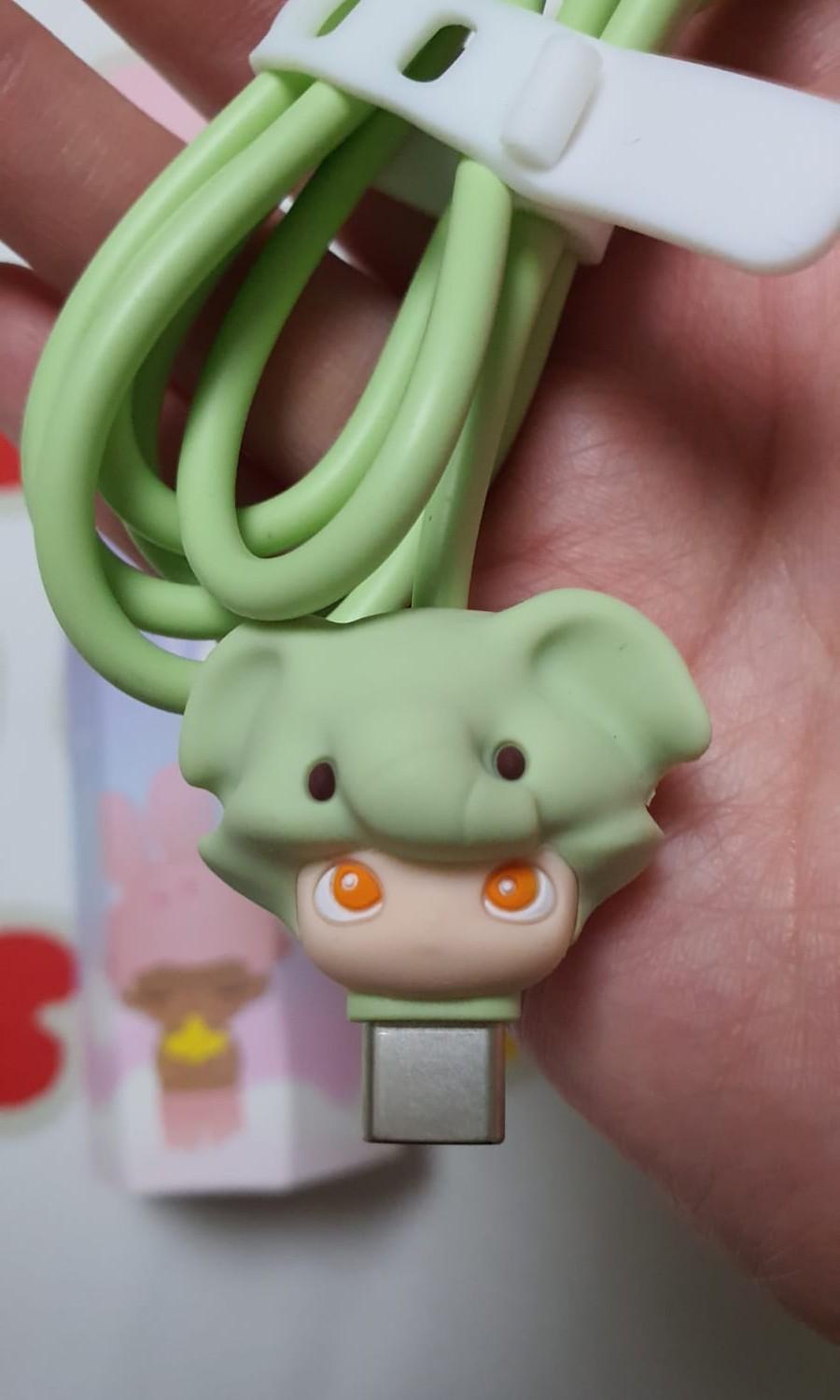 POPMART DIMOO C-TYPE CABLE (GREEN ELEPHANT), Hobbies & Toys, Toys ...