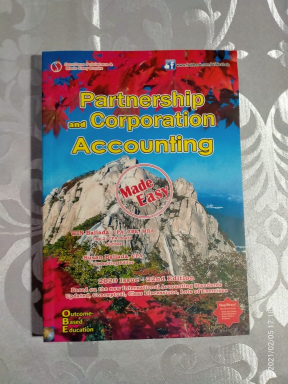 Preorder: Partnership and Corporation 2020 ed Win Ballada, Hobbies ...