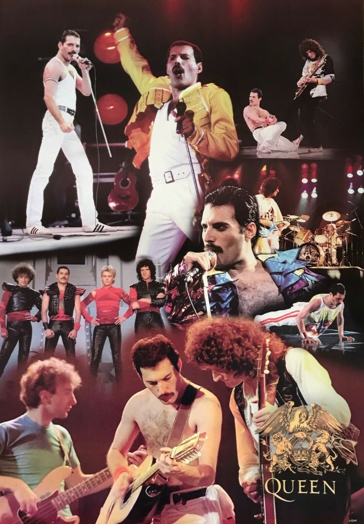 QUEEN " COLLAGE OF BAND SHOTS" POSTER, Furniture & Home Living, Home ...