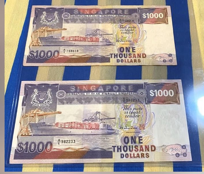 Sgp $1000 Note (8pcs to choose) (Ship Series), Hobbies & Toys, Memorabilia & Collectibles ...