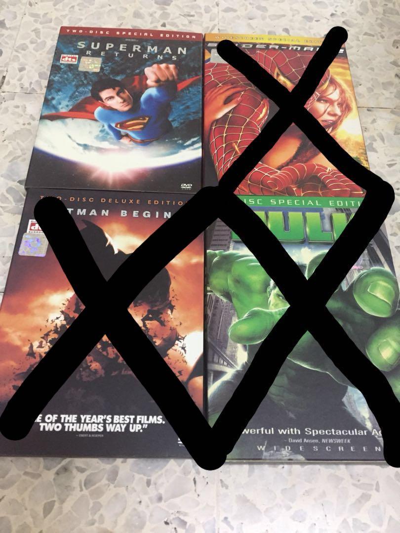 Superhero DVD Set , Hobbies & Toys, Music & Media, CDs & DVDs on Carousell