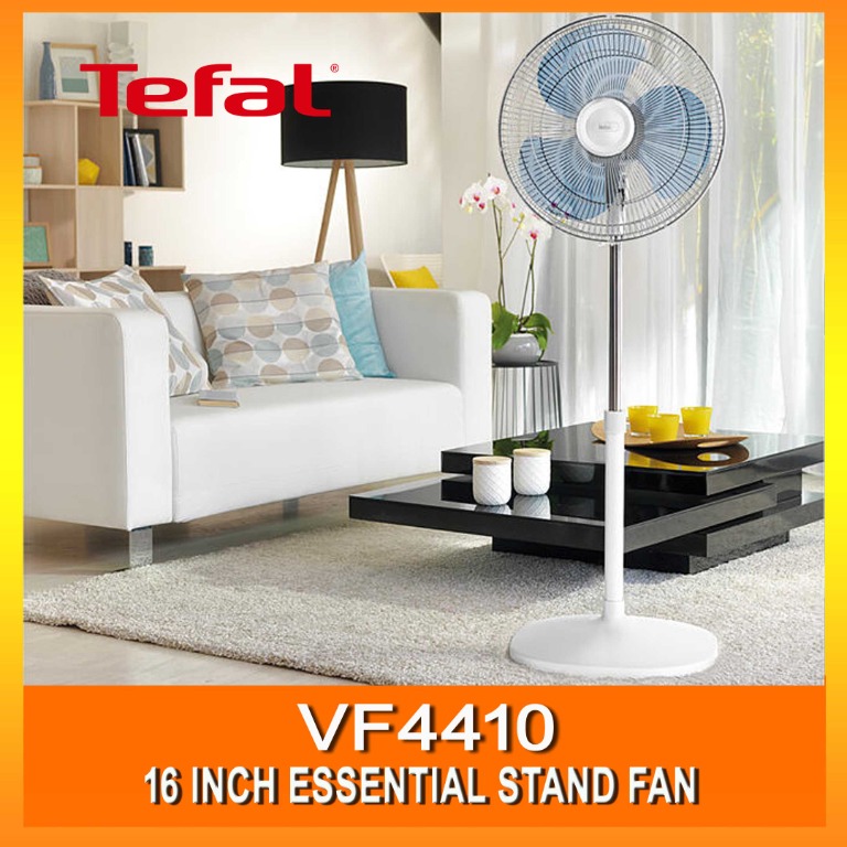 TEFAL VF4410 16 Inch Essential Stand Fan, Furniture & Home Living ...