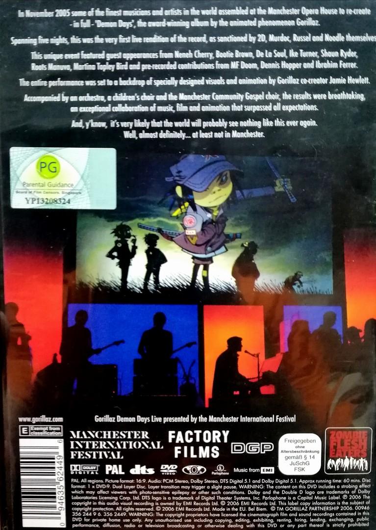 arthdvd GORILLAZ - Demon Days Live DVD, Hobbies & Toys, Music & Media ...