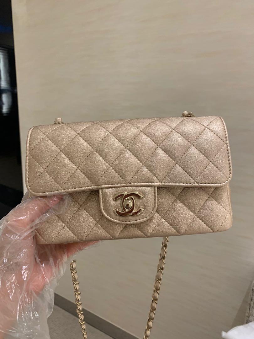 Chanel Mini Rectangle Gold 21P, Luxury, Bags & Wallets on Carousell