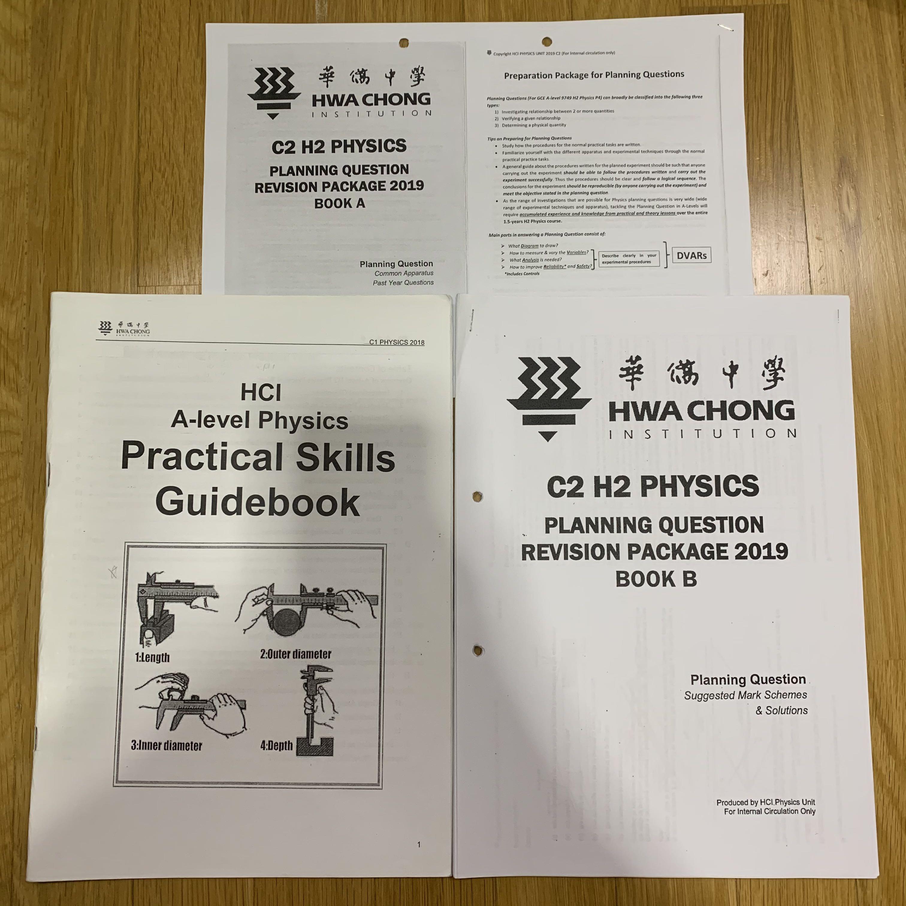 SET 2019 HCI Hwachong JC HCJC H2 Physics A Level Practical Skills ... SET 2019 HCI Hwachong JC HCJC H2 Physics A Level Practical Skills ...