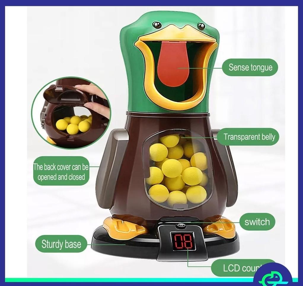 Hit Me Duck Shooting Toy Set 1 Gun 20 Soft Bullets Kids Toy Air powered ...