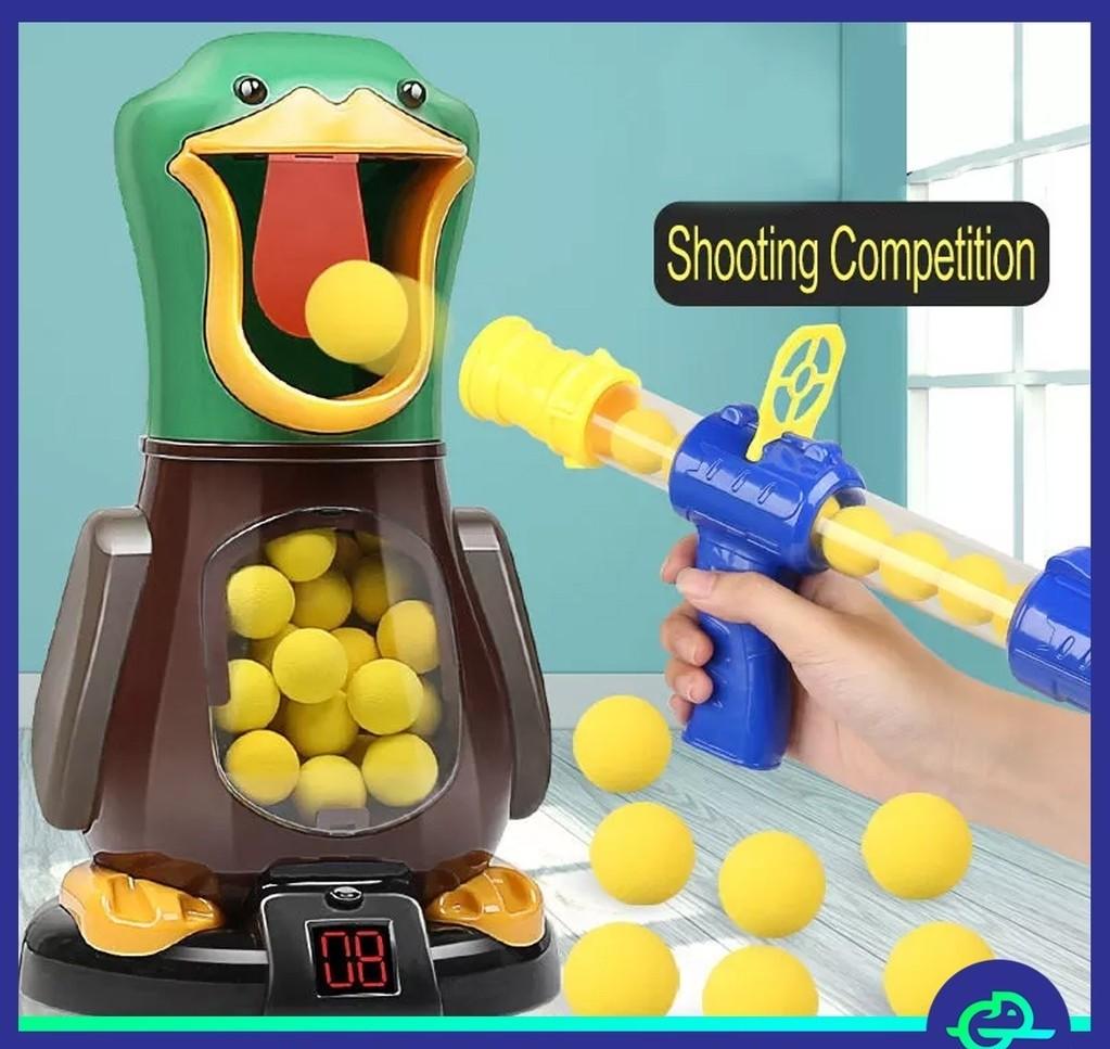 Hit Me Duck Shooting Toy Set 1 Gun 20 Soft Bullets Kids Toy Air powered ...