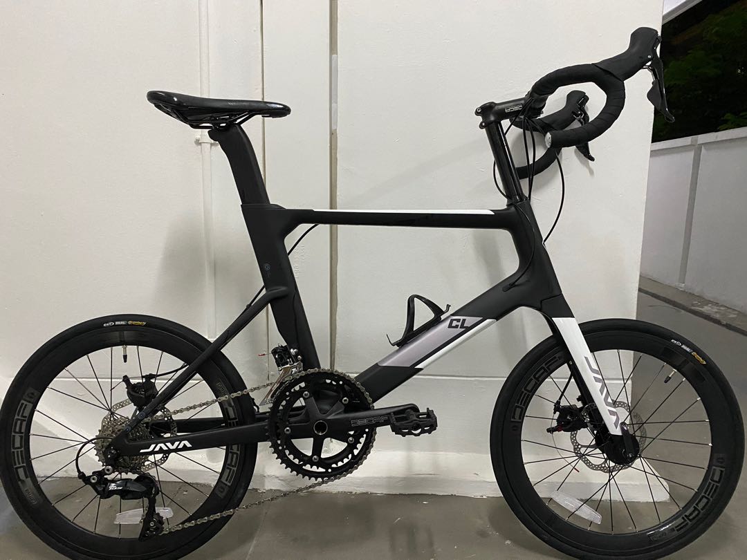 Java mini velo carbon cl shimano 105 rare white , Sports Equipment ...