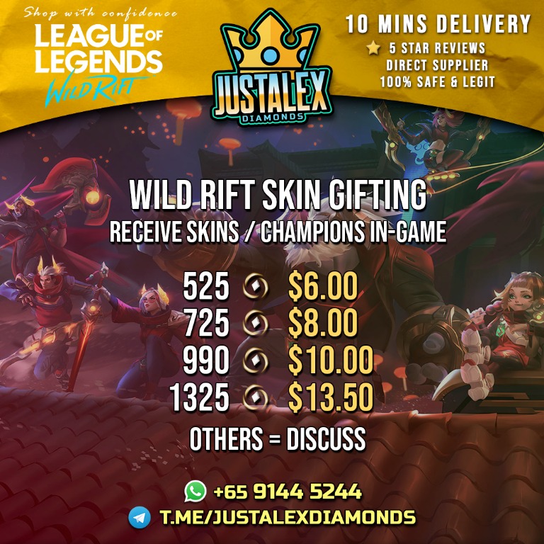 League of Legends Cheap Wild Rift Wild Cores Gifting, Video Gaming ...