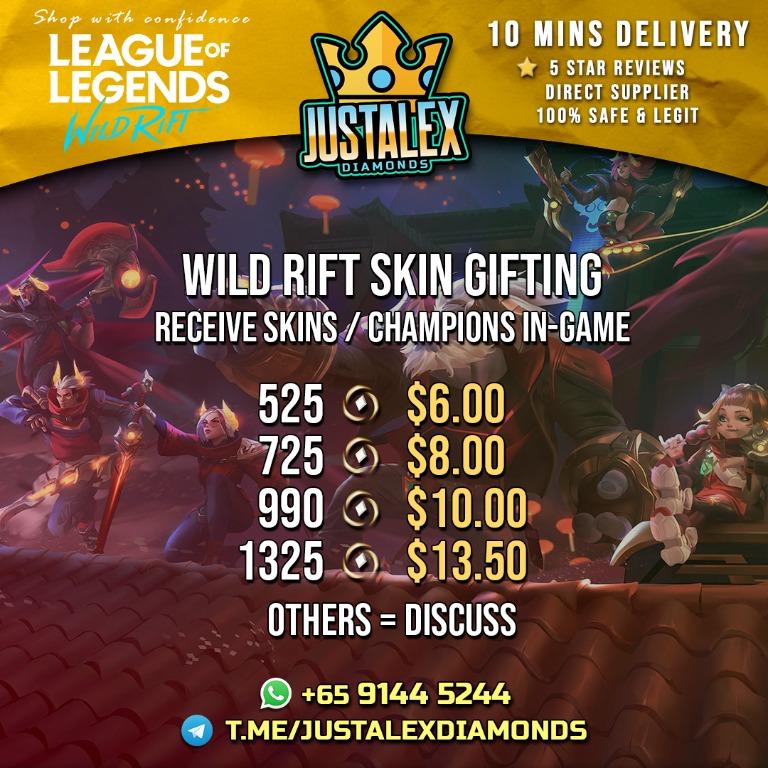 League of Legends Cheap Wild Rift Wild Cores Gifting, Video Gaming ...