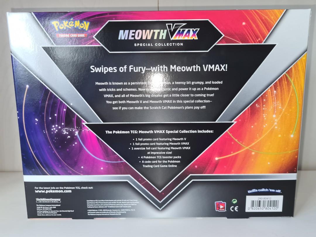Pokemon Meowth VMAX Special Collection Box(With XY Evo & Cosmic Eclipse ...