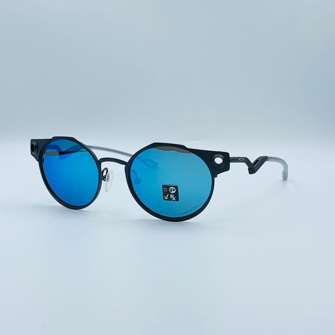 Oakley Deadbolt Satin Light Steel Prizm Sapphire, Men's Fashion ...