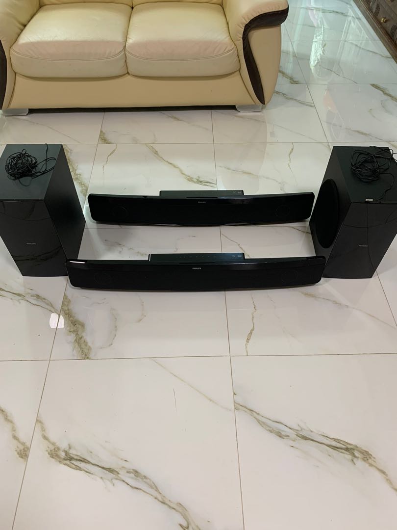 Phillips 2 Soundbars with 2 Subwoofers (HTB7150) Home Theatre System, Audio, Soundbars, Speakers ...