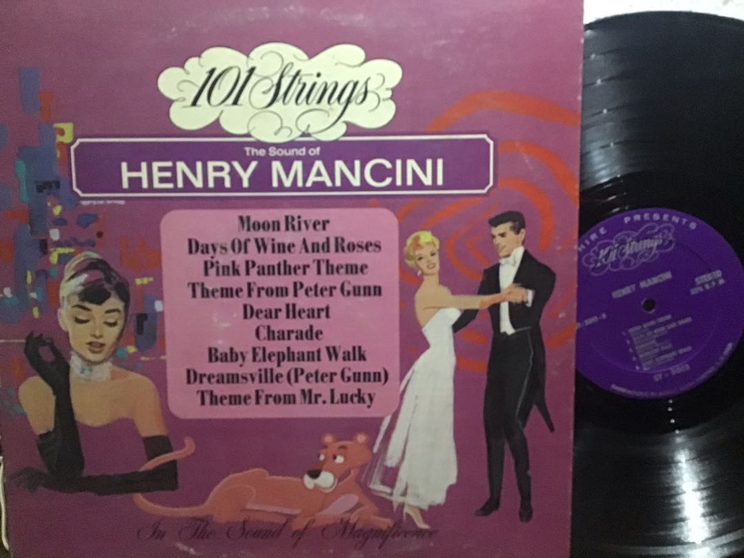 LP 101 Strings Henry Mancini VINYL RECORD Anubis Piring Hitam Oldie ...