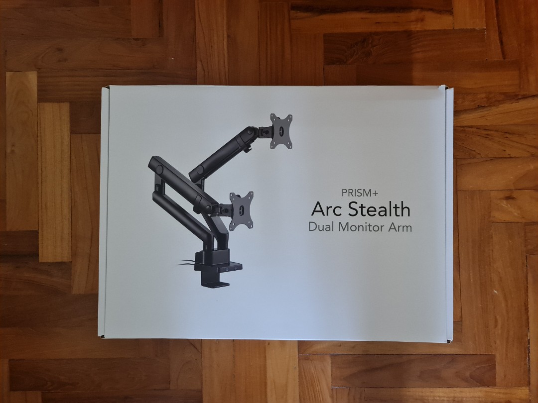 Prism arc stealth dual monitor arm, prism+ plus, Computers & Tech ...