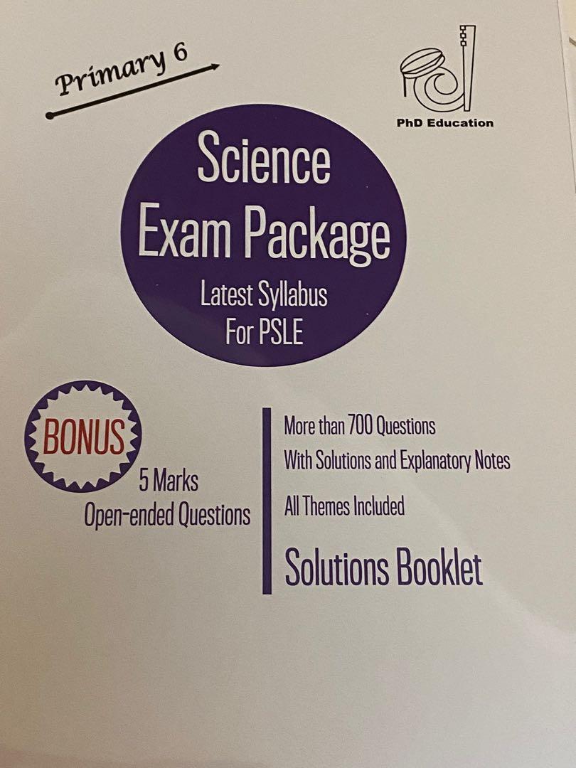 Science Exam a package for PSLE with answer booklet, Hobbies & Toys ...