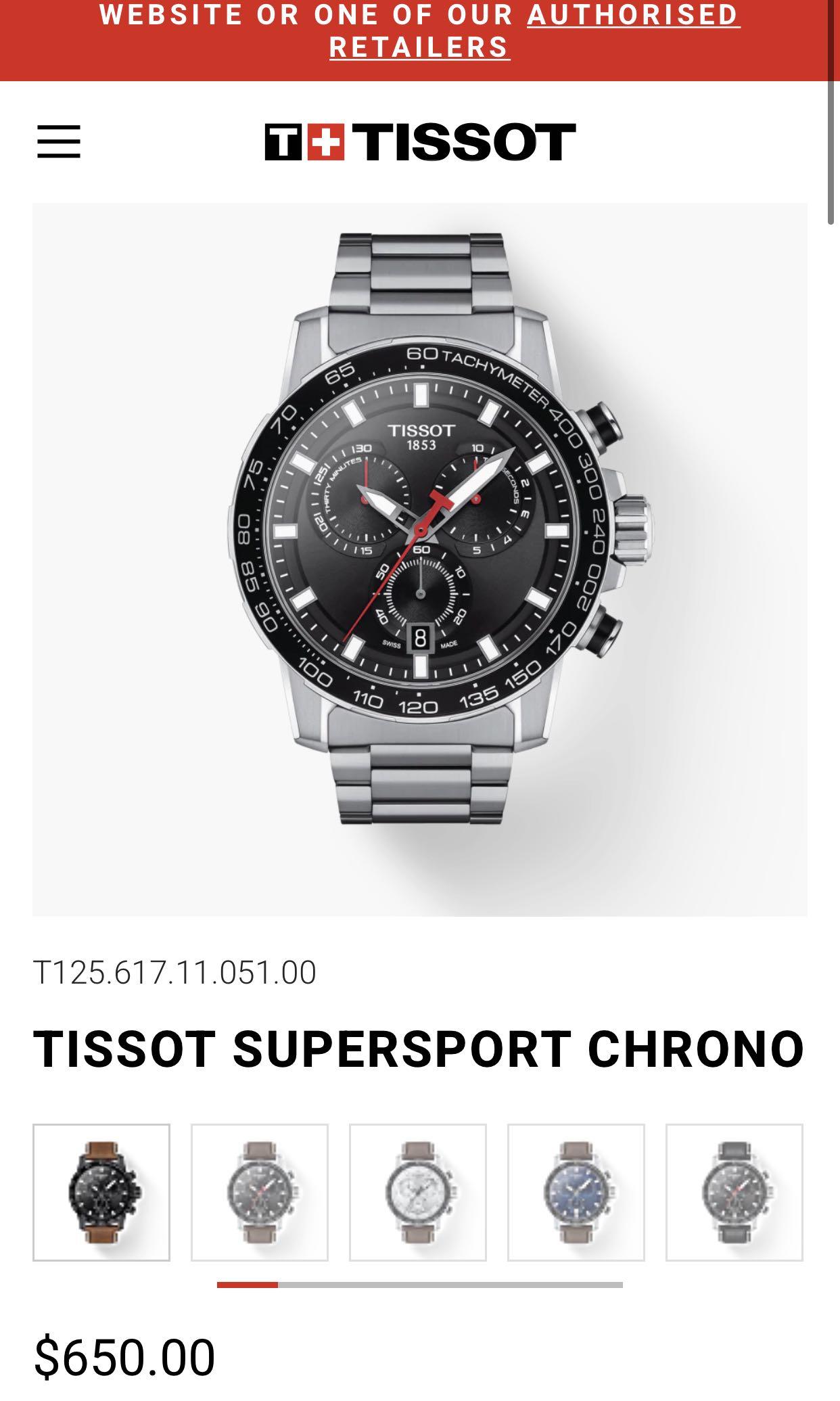 Tissot Supersport Chrono, Mobile Phones & Gadgets, Wearables & Smart ...