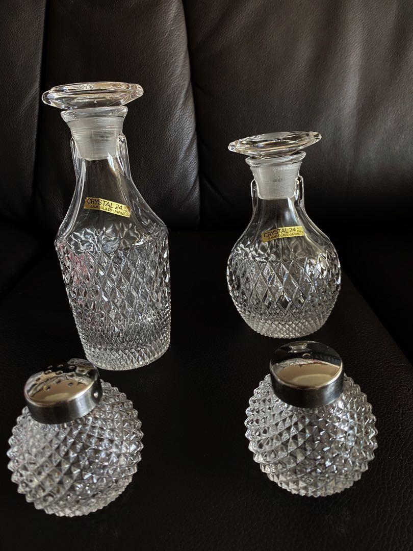 Vintage Kamei Glass, Crystal 24% PBO Japan cruet Set, Hobbies & Toys, Memorabilia & Collectibles ...