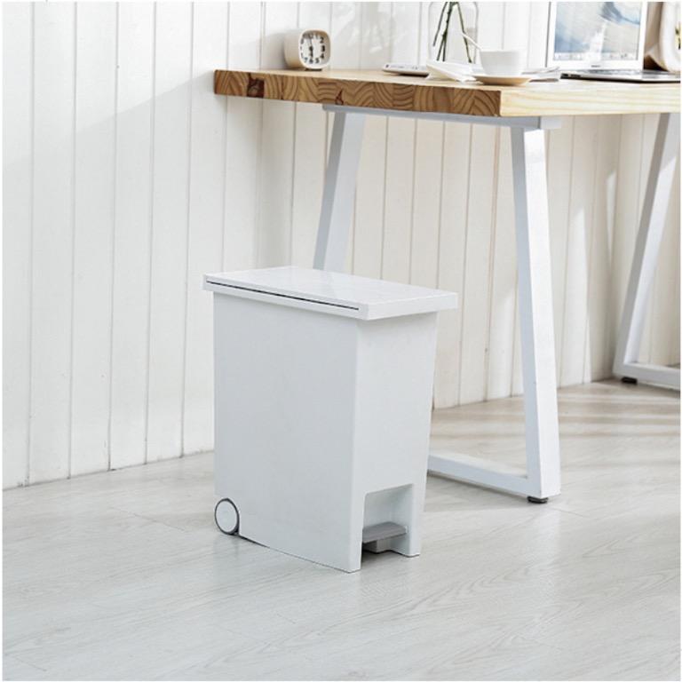 20 Litres Dustbin Rubbish Bin with Inbuilt Trash Bag Storage, Furniture ...