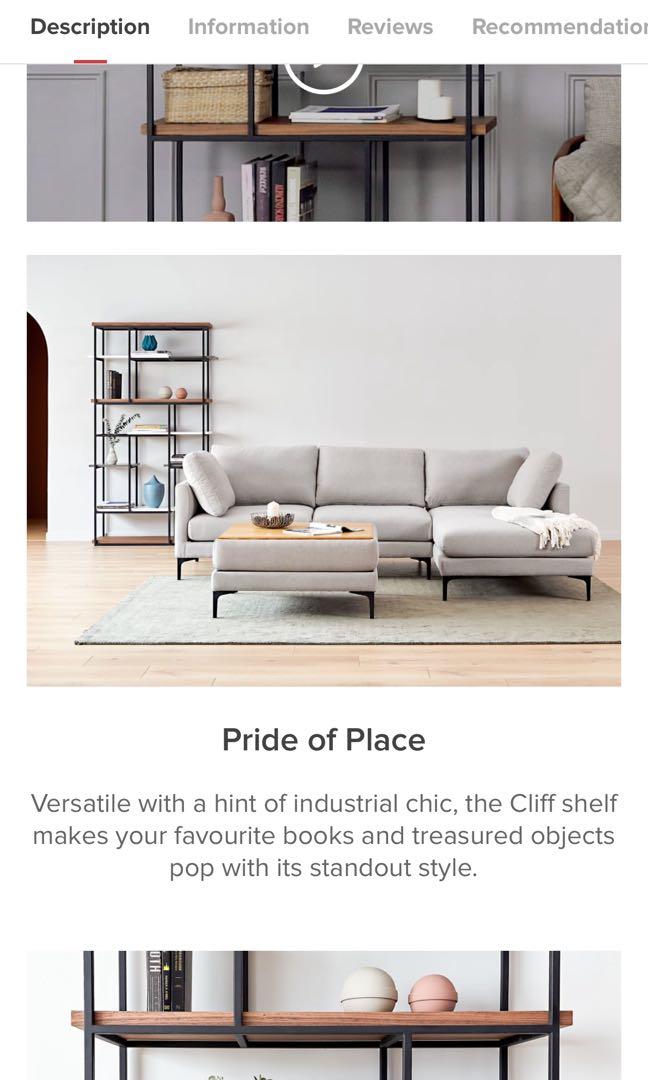 Castlery Cliff Shelf / Book Shelf , Furniture & Home Living, Furniture ...