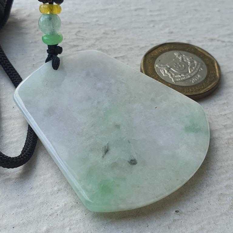 Certified Type A Jadeite Pendant Display Moonlight Bright Green Jade ...