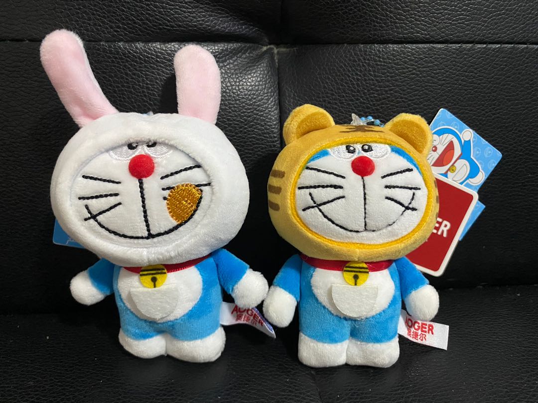 Doraemon mini soft toy / plushie pig,tiger and rabbit head doraemon ...