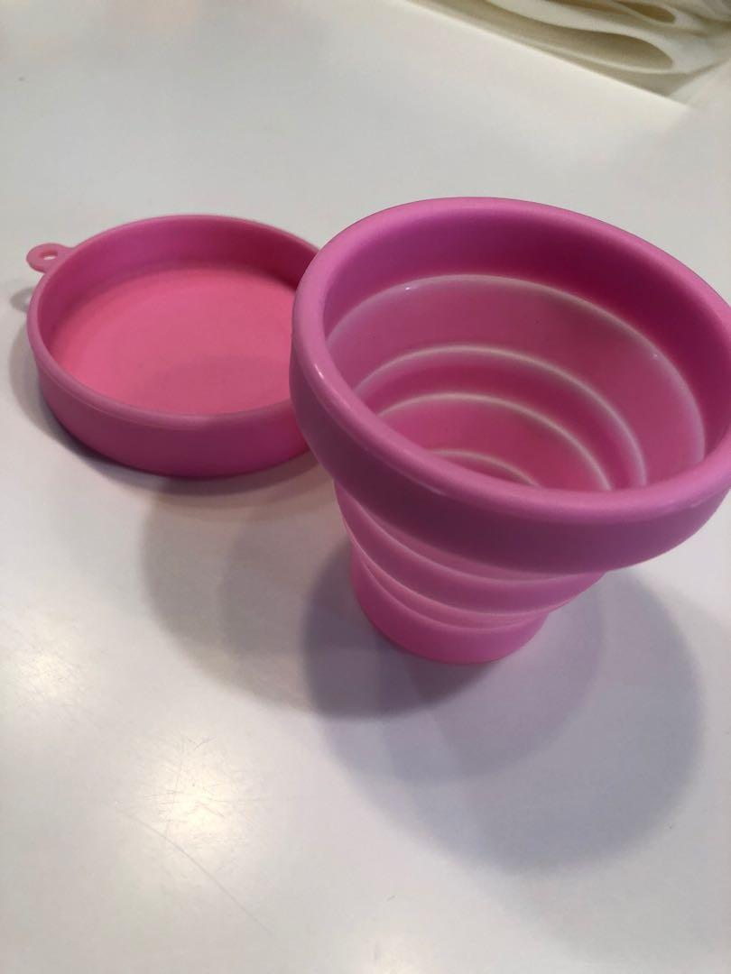 FREE - Compressible Silicone Cup with Cover from Daiso, Furniture ...