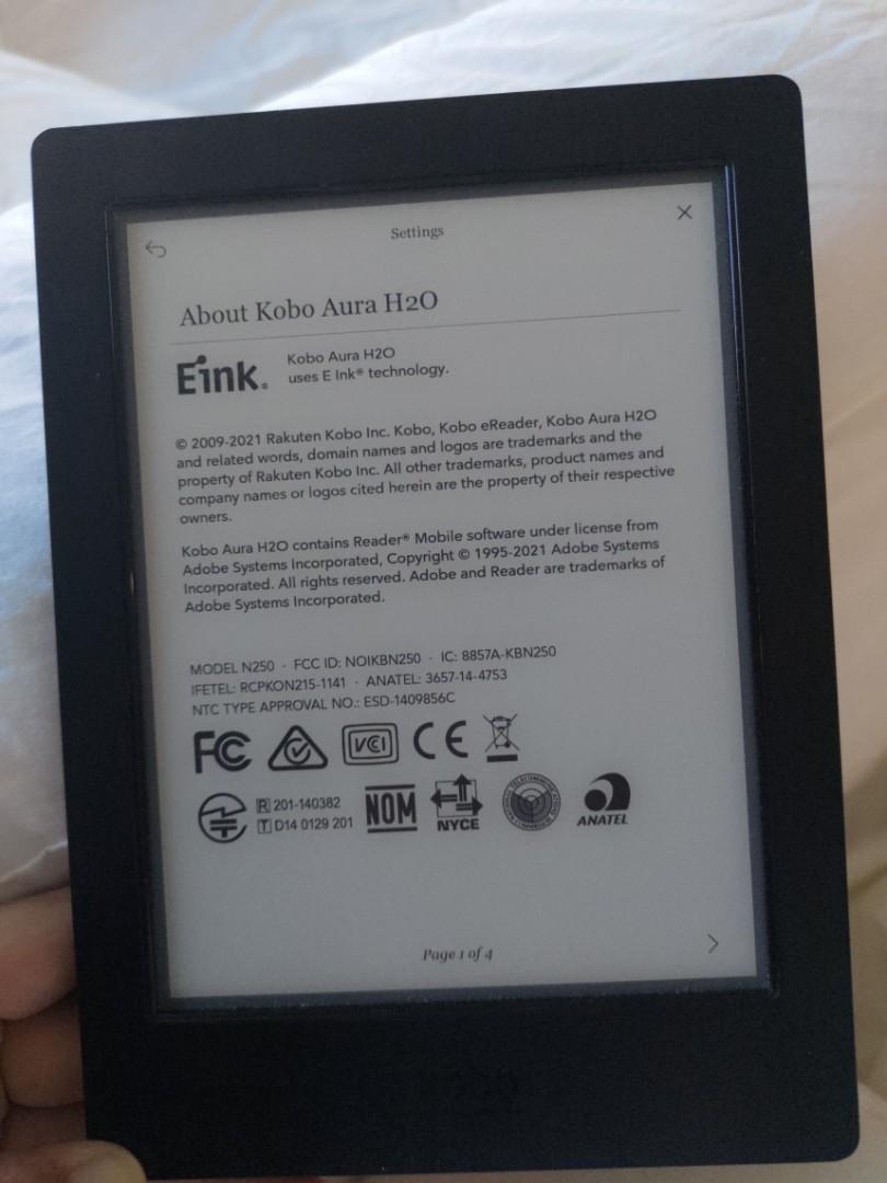 Kobo Aura H2O eReader, expandable memory, Overdrive via pc/laptop ...