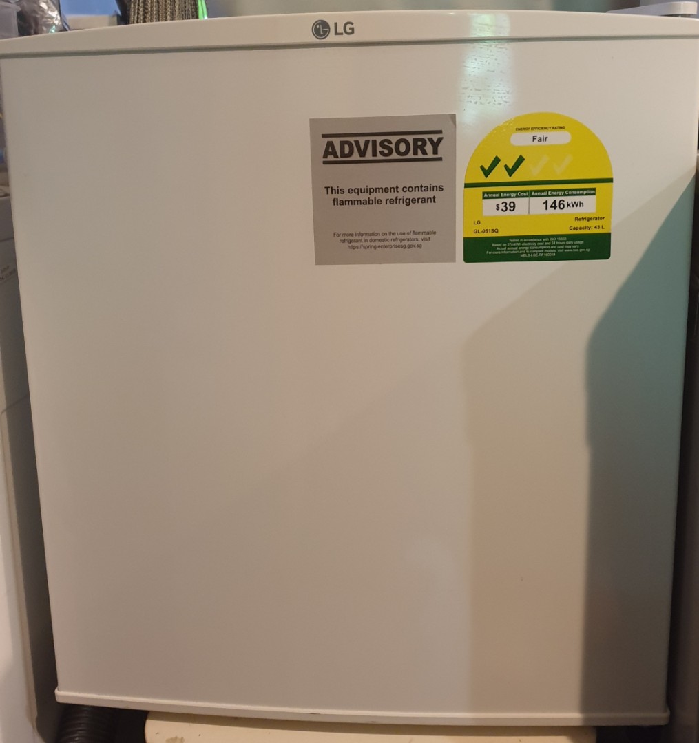 LG mini bar fridge / refrigerator, TV & Home Appliances, Kitchen ...