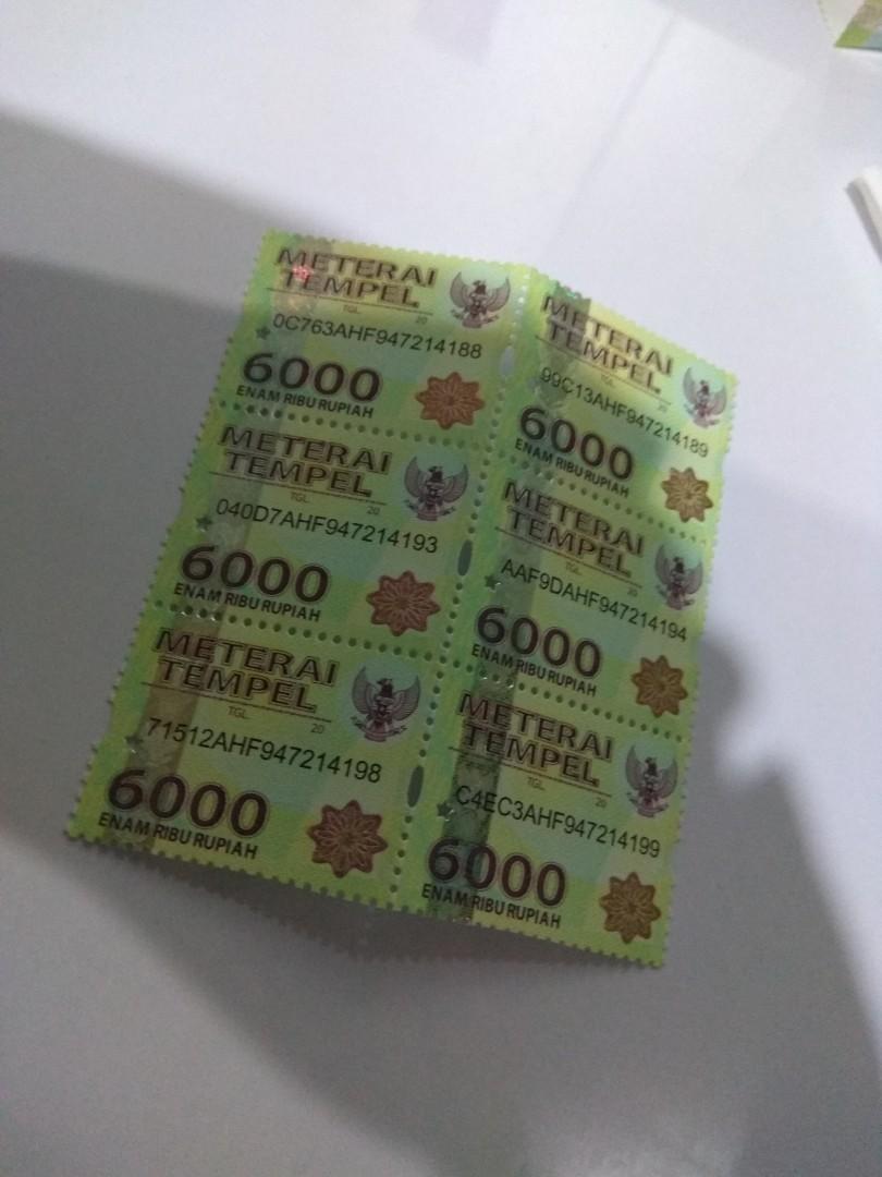 Materai 6000, Buku & Alat Tulis, Majalah & Lainnya di Carousell