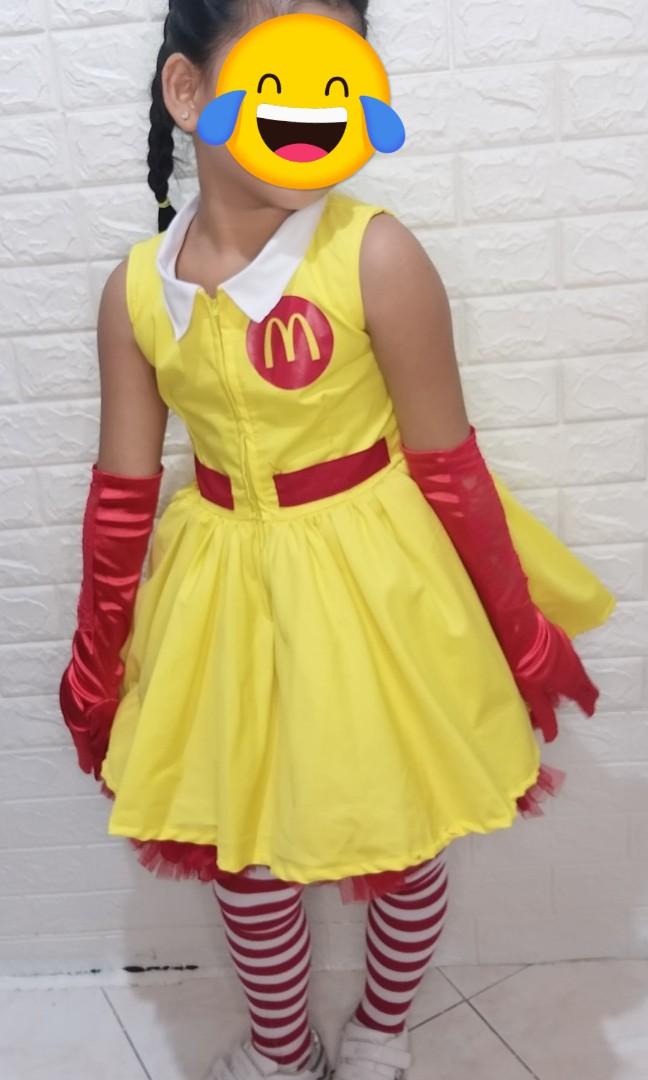 Mcdonalds Costume for Girl, Babies & Kids, Babies & Kids Fashion on ...