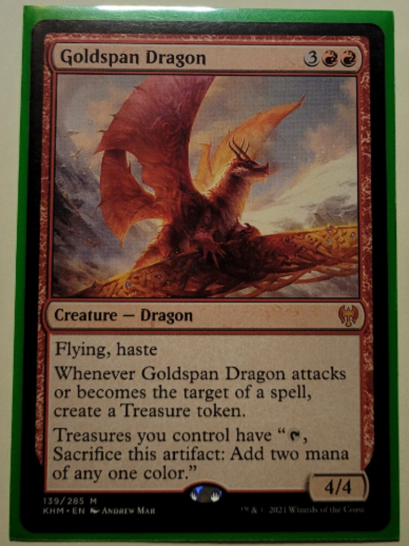 MTG Goldspan Dragon, Hobbies & Toys, Toys & Games on Carousell